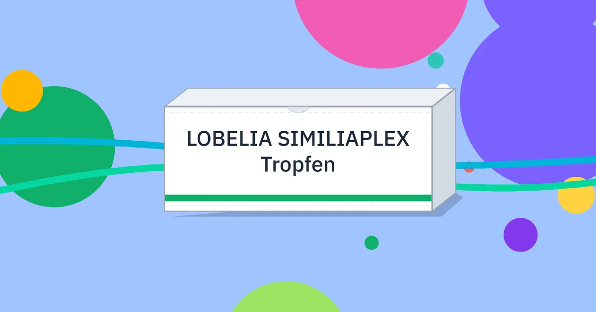 Symbolbild: Packung mit der Aufschrift LOBELIA SIMILIAPLEX Tropfen (PZN 03833812) – Verfügbarkeit und Bezug in Apotheken in Frankfurt am Main
