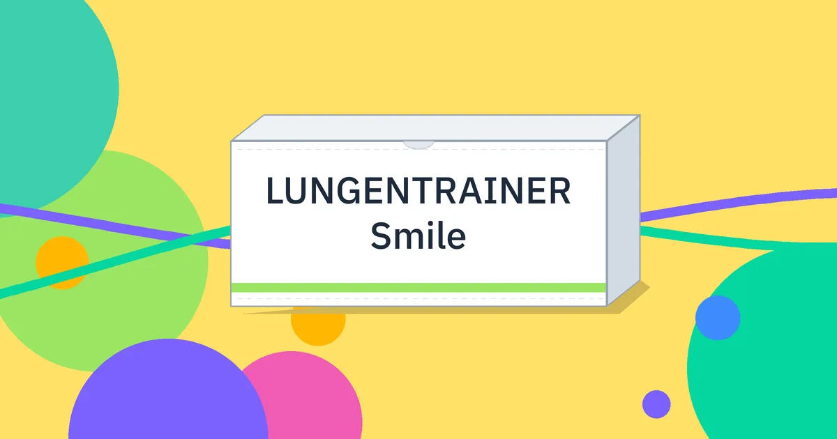 Symbolbild: Packung mit der Aufschrift LUNGENTRAINER Smile (PZN 04611278) – Verfügbarkeit und Bezug in Apotheken in Frankfurt am Main