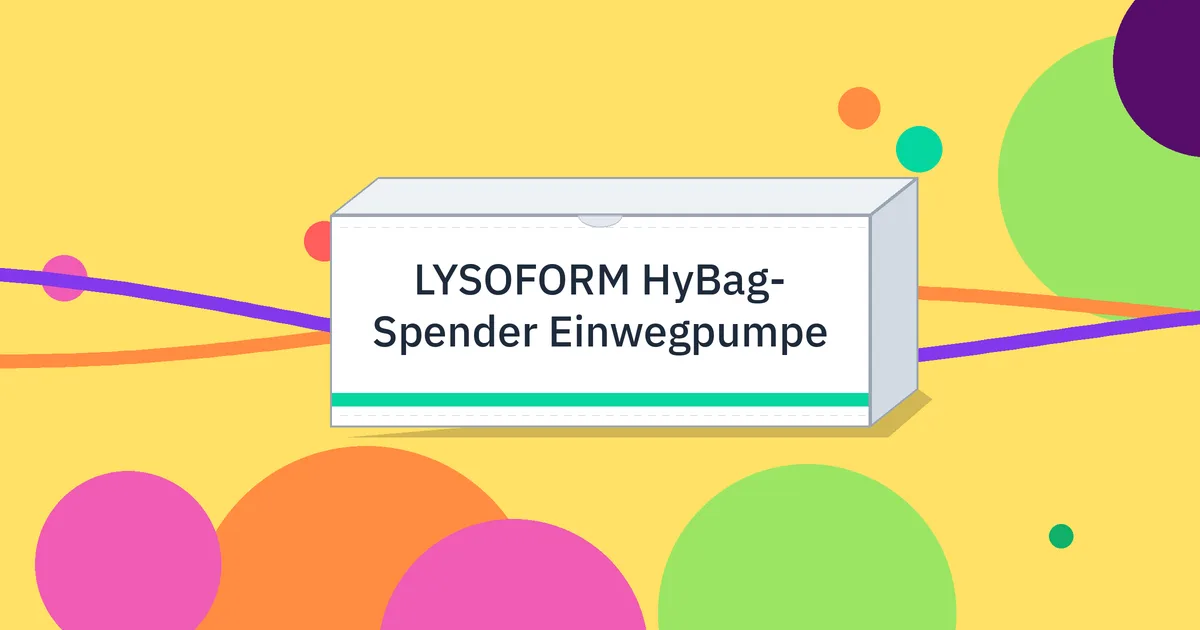 Symbolbild: Packung mit der Aufschrift LYSOFORM HyBag-Spender Einwegpumpe (PZN 17383962) – Verfügbarkeit und Bezug in Apotheken in Frankfurt am Main
