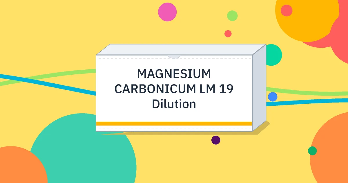Symbolbild: Packung mit der Aufschrift MAGNESIUM CARBONICUM LM 19 Dilution (PZN 12937077) – Verfügbarkeit und Bezug in Apotheken in Frankfurt am Main