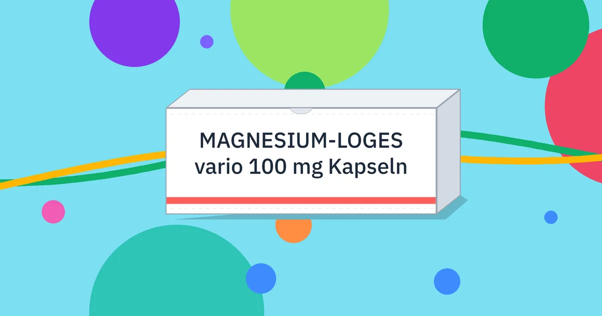 Symbolbild: Packung mit der Aufschrift MAGNESIUM-LOGES vario 100 mg Kapseln (PZN 17558798) – Verfügbarkeit und Bezug in Apotheken in Frankfurt am Main