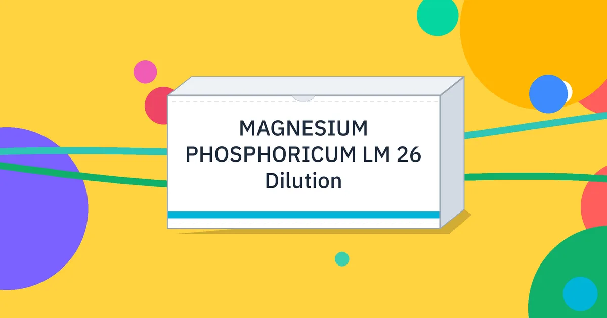 Symbolbild: Packung mit der Aufschrift MAGNESIUM PHOSPHORICUM LM 26 Dilution (PZN 12939372) – Verfügbarkeit und Bezug in Apotheken in Frankfurt am Main
