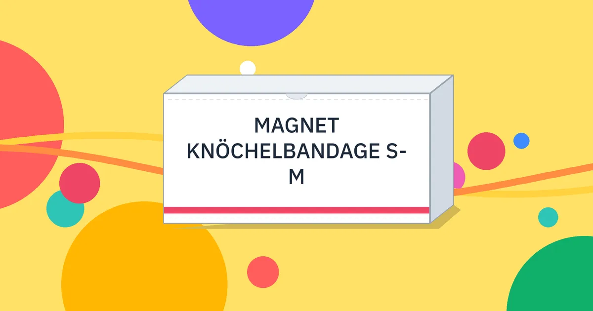 Symbolbild: Packung mit der Aufschrift MAGNET KNÖCHELBANDAGE S-M (PZN 20136233) – Verfügbarkeit und Bezug in Apotheken in Frankfurt am Main