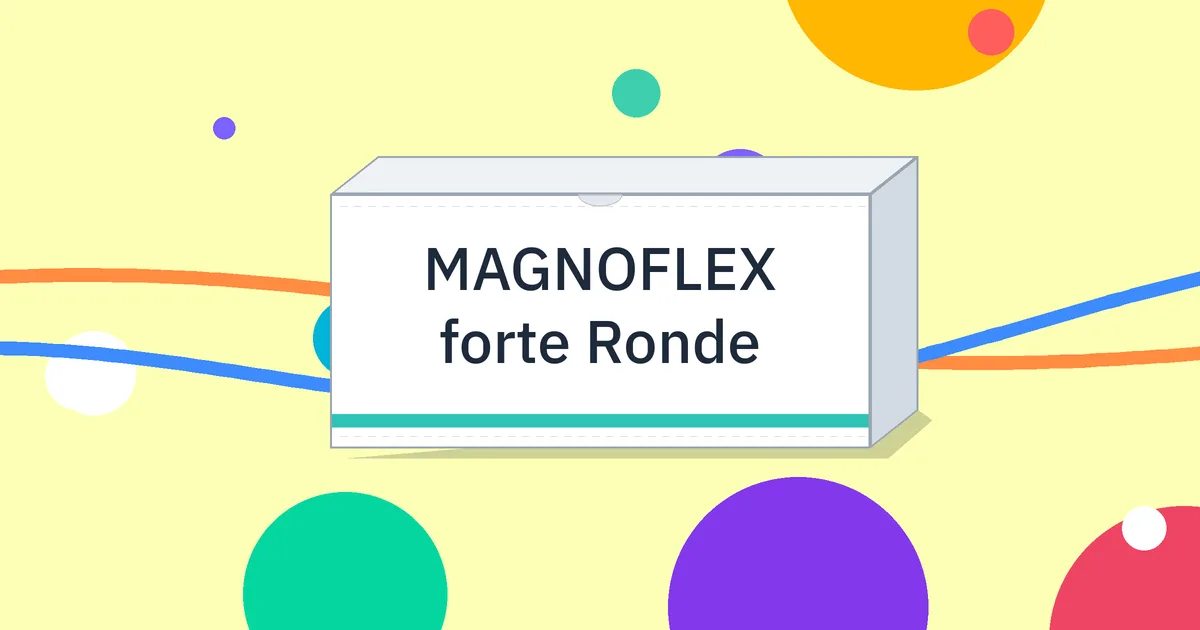 Symbolbild: Packung mit der Aufschrift MAGNOFLEX forte Ronde (PZN 08525819) – Verfügbarkeit und Bezug in Apotheken in Frankfurt am Main