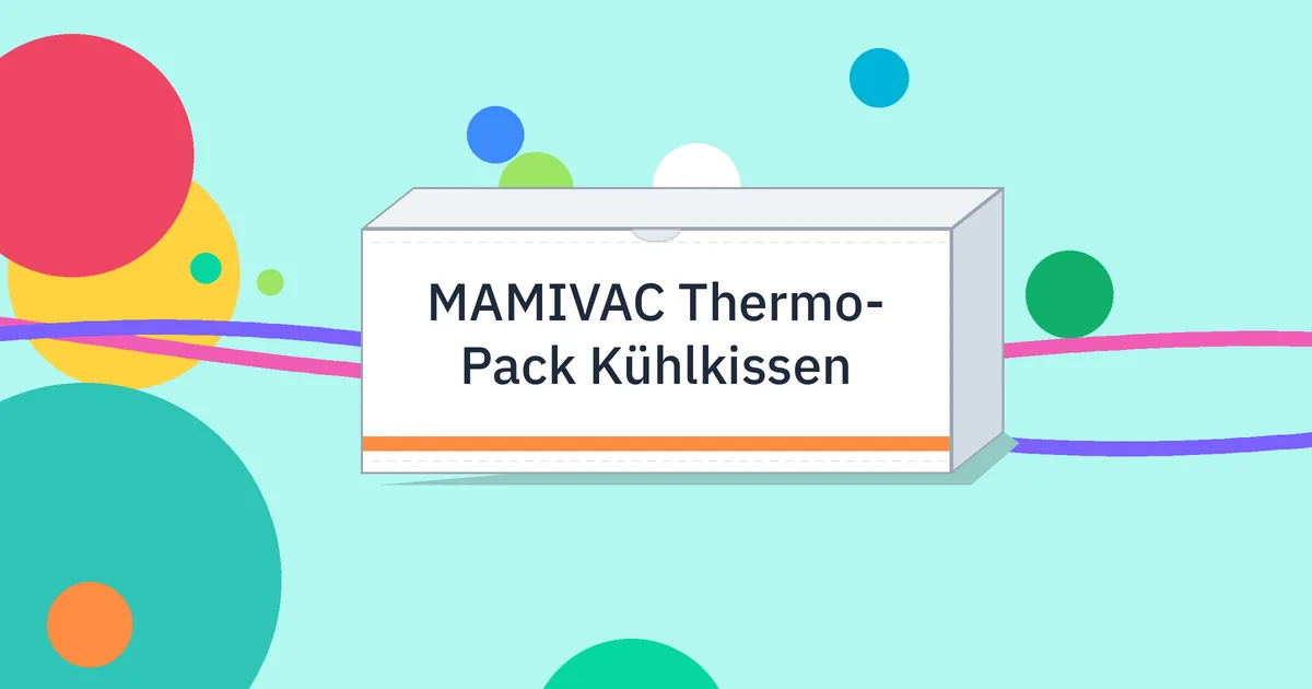 Symbolbild: Packung mit der Aufschrift MAMIVAC Thermo-Pack Kühlkissen (PZN 17374124) – Verfügbarkeit und Bezug in Apotheken in Frankfurt am Main