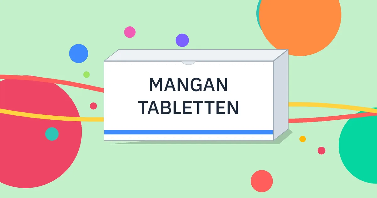 Symbolbild: Packung mit der Aufschrift MANGAN TABLETTEN (PZN 16901366) – Verfügbarkeit und Bezug in Apotheken in Frankfurt am Main