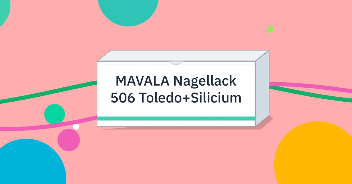 Symbolbild: Packung mit der Aufschrift MAVALA Nagellack 506 Toledo+Silicium (PZN 20608382) – Verfügbarkeit und Bezug in Apotheken in Frankfurt am Main