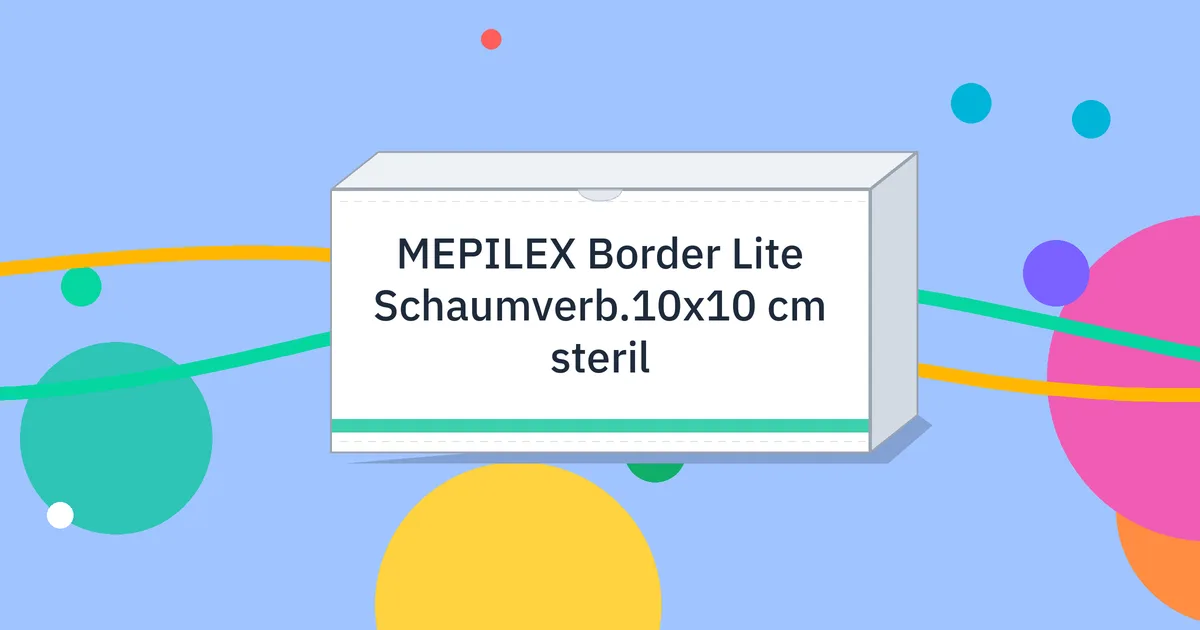 Symbolbild: Packung mit der Aufschrift MEPILEX Border Lite Schaumverb.10x10 cm steril (PZN 04040522) – Verfügbarkeit und Bezug in Apotheken in Frankfurt am Main