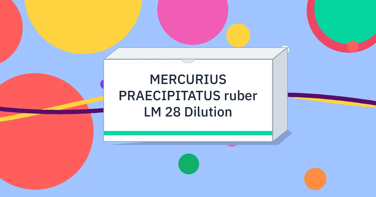 Symbolbild: Packung mit der Aufschrift MERCURIUS PRAECIPITATUS ruber LM 28 Dilution (PZN 12953343) – Verfügbarkeit und Bezug in Apotheken in Frankfurt am Main