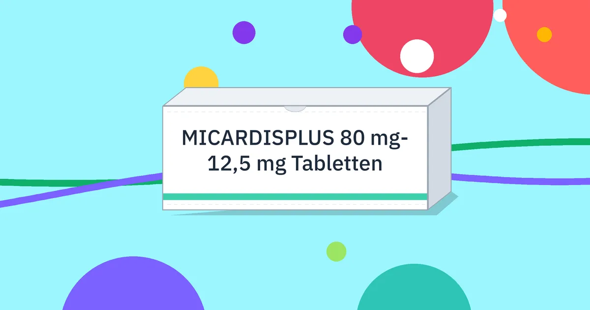 Symbolbild: Packung mit der Aufschrift MICARDISPLUS 80 mg-12,5 mg Tabletten (PZN 04215016) – Verfügbarkeit und Bezug in Apotheken in Frankfurt am Main