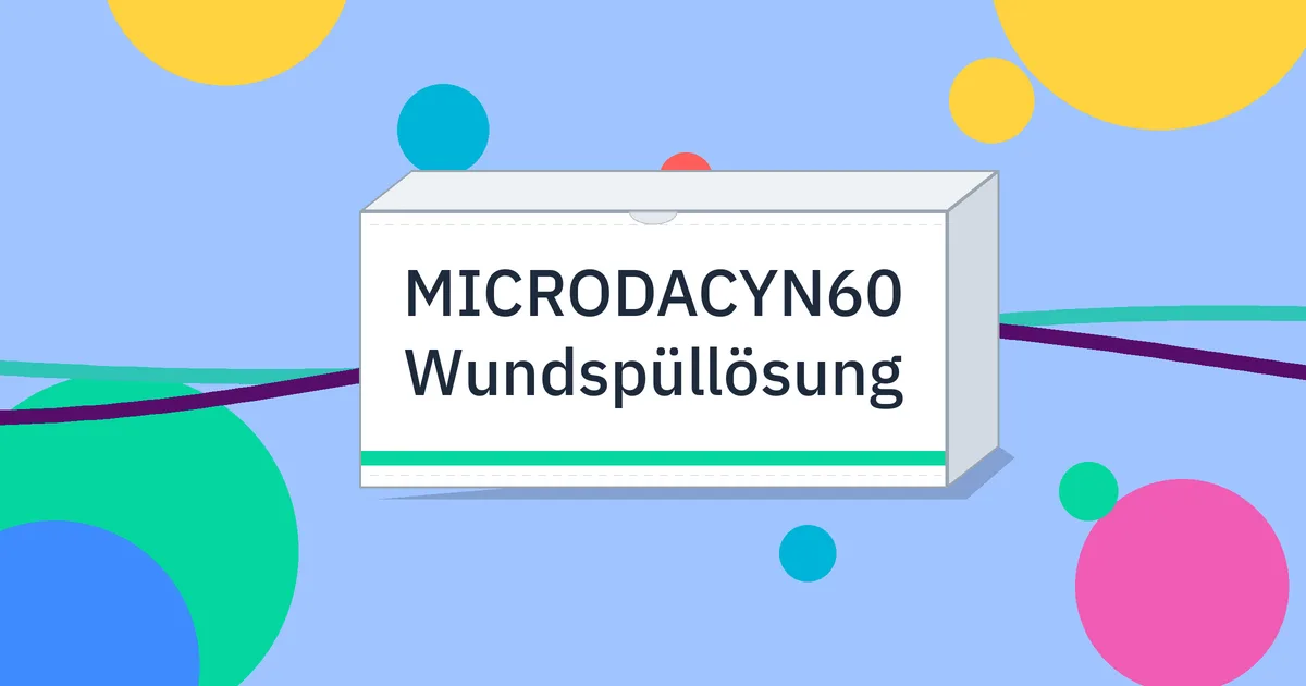 Symbolbild: Packung mit der Aufschrift MICRODACYN60 Wundspüllösung (PZN 20101826) – Verfügbarkeit und Bezug in Apotheken in Frankfurt am Main
