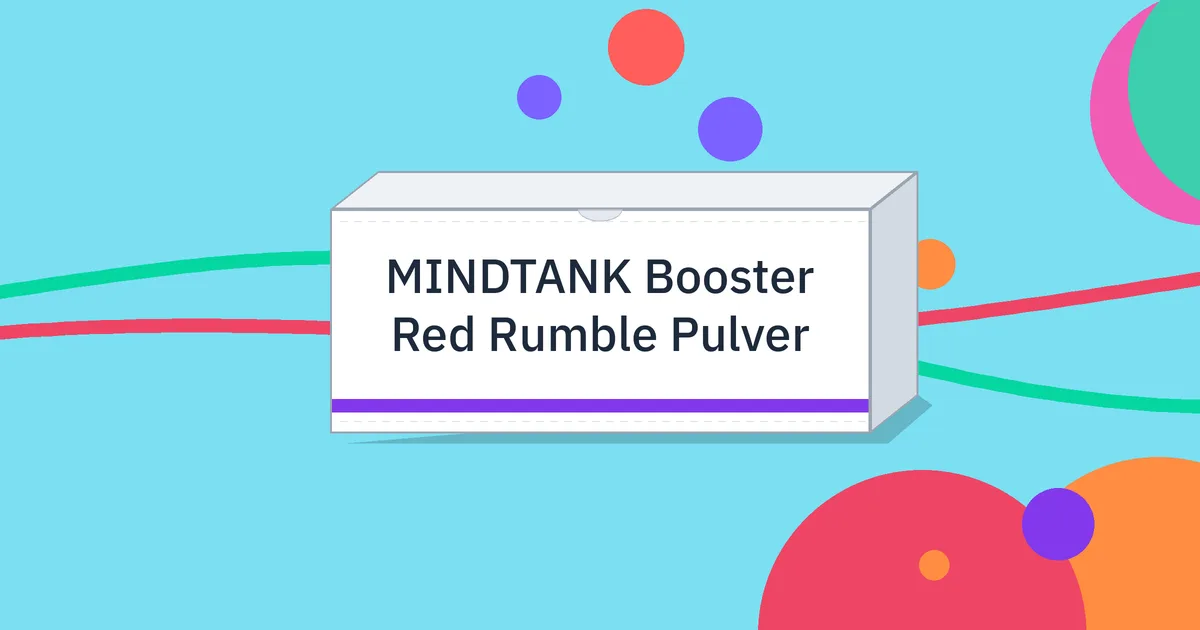 Symbolbild: Packung mit der Aufschrift MINDTANK Booster Red Rumble Pulver (PZN 18760295) – Verfügbarkeit und Bezug in Apotheken in Frankfurt am Main
