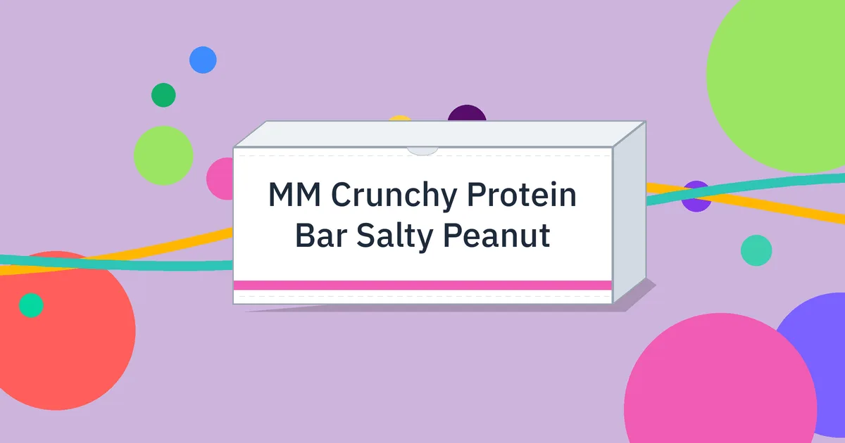 Symbolbild: Packung mit der Aufschrift MM Crunchy Protein Bar Salty Peanut (PZN 17395273) – Verfügbarkeit und Bezug in Apotheken in Frankfurt am Main