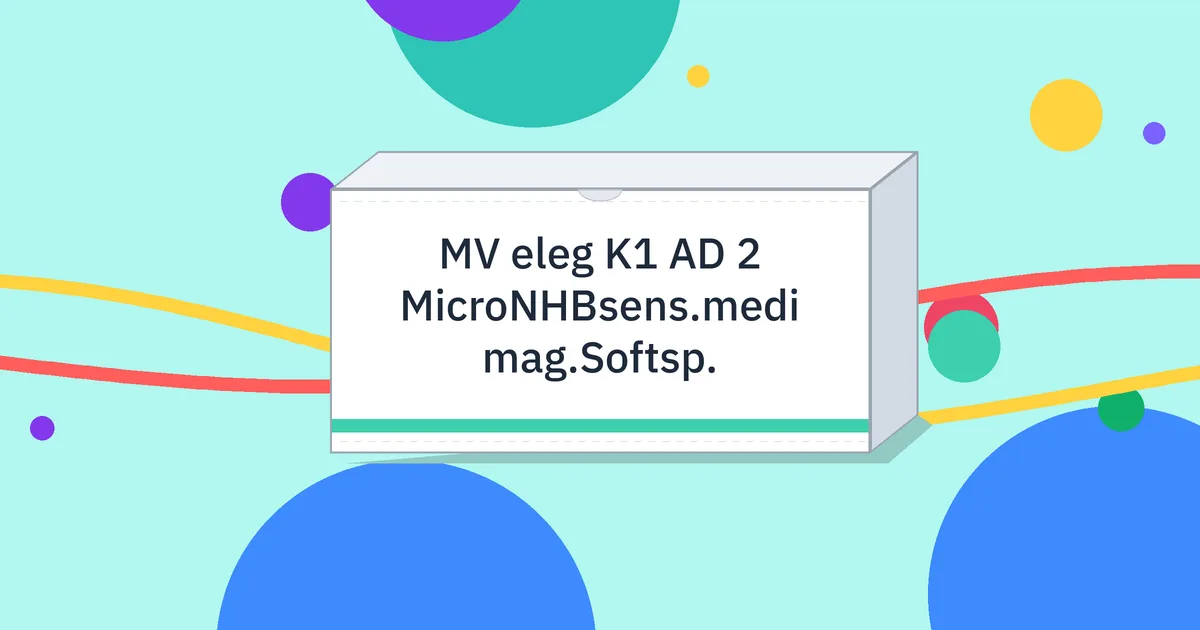 Symbolbild: Packung mit der Aufschrift MV eleg K1 AD 2 MicroNHBsens.medi mag.Softsp. (PZN 15669565) – Verfügbarkeit und Bezug in Apotheken in Frankfurt am Main