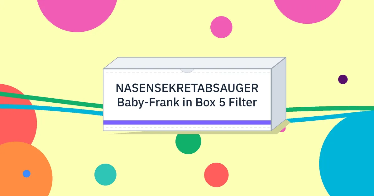 Symbolbild: Packung mit der Aufschrift NASENSEKRETABSAUGER Baby-Frank in Box 5 Filter (PZN 12350099) – Verfügbarkeit und Bezug in Apotheken in Frankfurt am Main