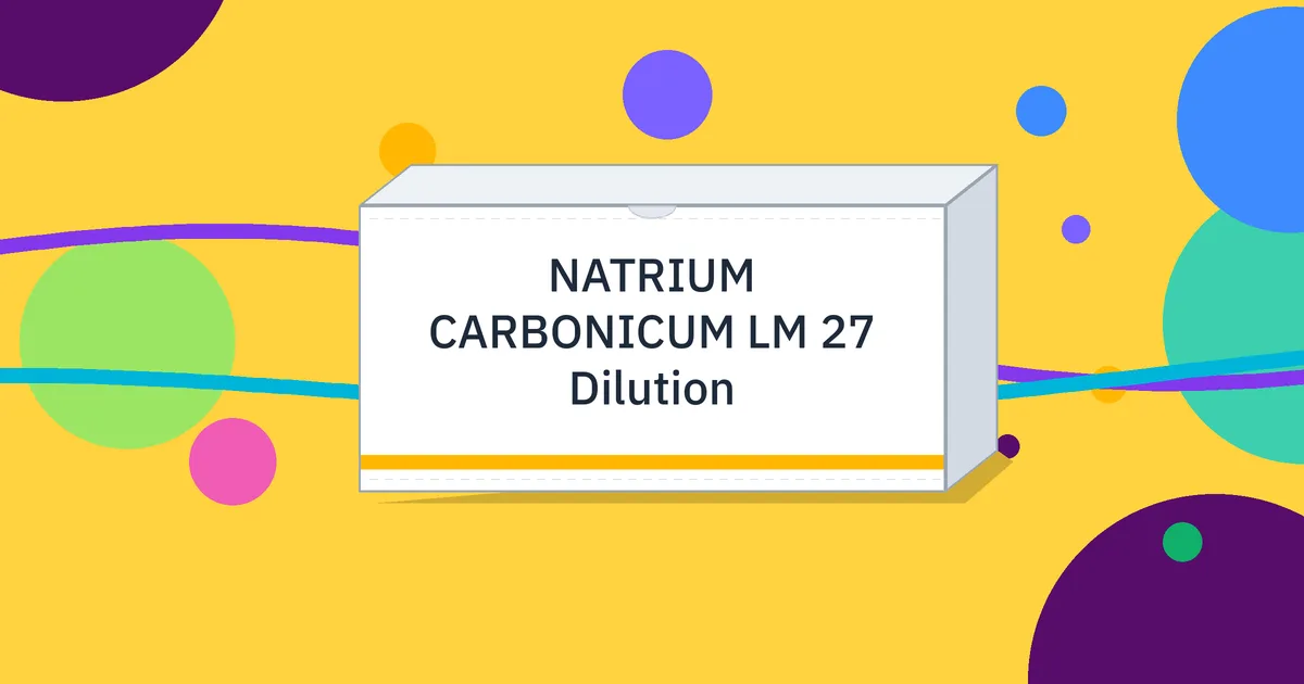Symbolbild: Packung mit der Aufschrift NATRIUM CARBONICUM LM 27 Dilution (PZN 12961839) – Verfügbarkeit und Bezug in Apotheken in Frankfurt am Main