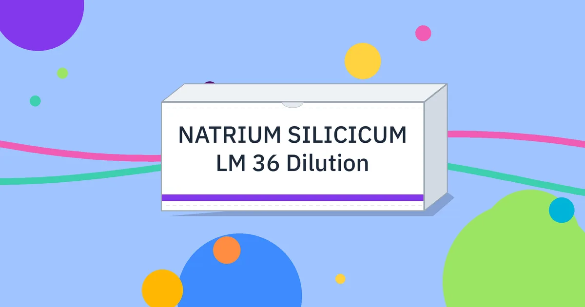 Symbolbild: Packung mit der Aufschrift NATRIUM SILICICUM LM 36 Dilution (PZN 12967055) – Verfügbarkeit und Bezug in Apotheken in Frankfurt am Main