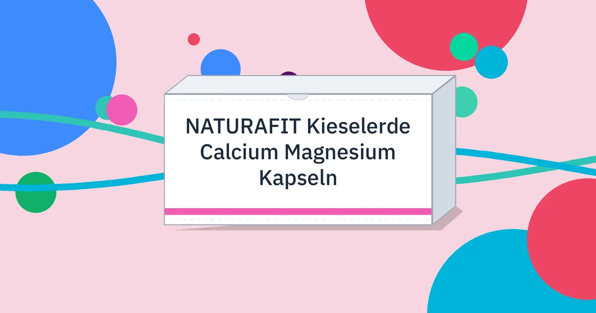 Symbolbild: Packung mit der Aufschrift NATURAFIT Kieselerde Calcium Magnesium Kapseln (PZN 07530014) – Verfügbarkeit und Bezug in Apotheken in Frankfurt am Main