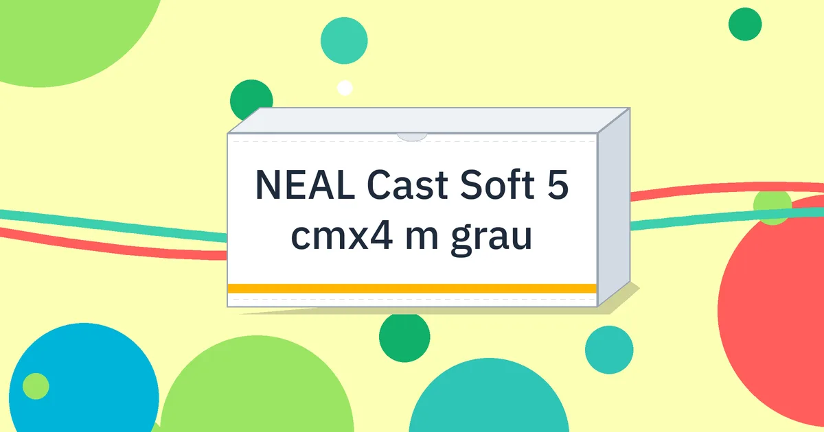 Symbolbild: Packung mit der Aufschrift NEAL Cast Soft 5 cmx4 m grau (PZN 18796695) – Verfügbarkeit und Bezug in Apotheken in Frankfurt am Main
