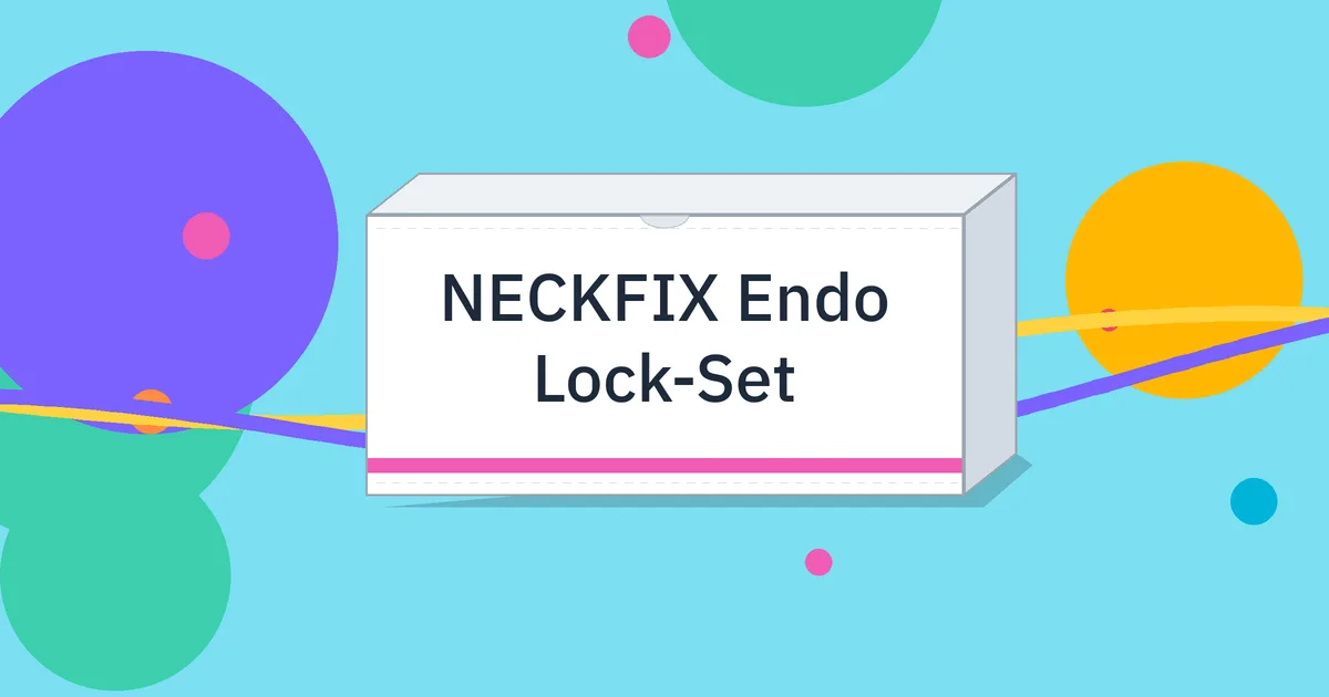 Symbolbild: Packung mit der Aufschrift NECKFIX Endo Lock-Set (PZN 19694175) – Verfügbarkeit und Bezug in Apotheken in Frankfurt am Main