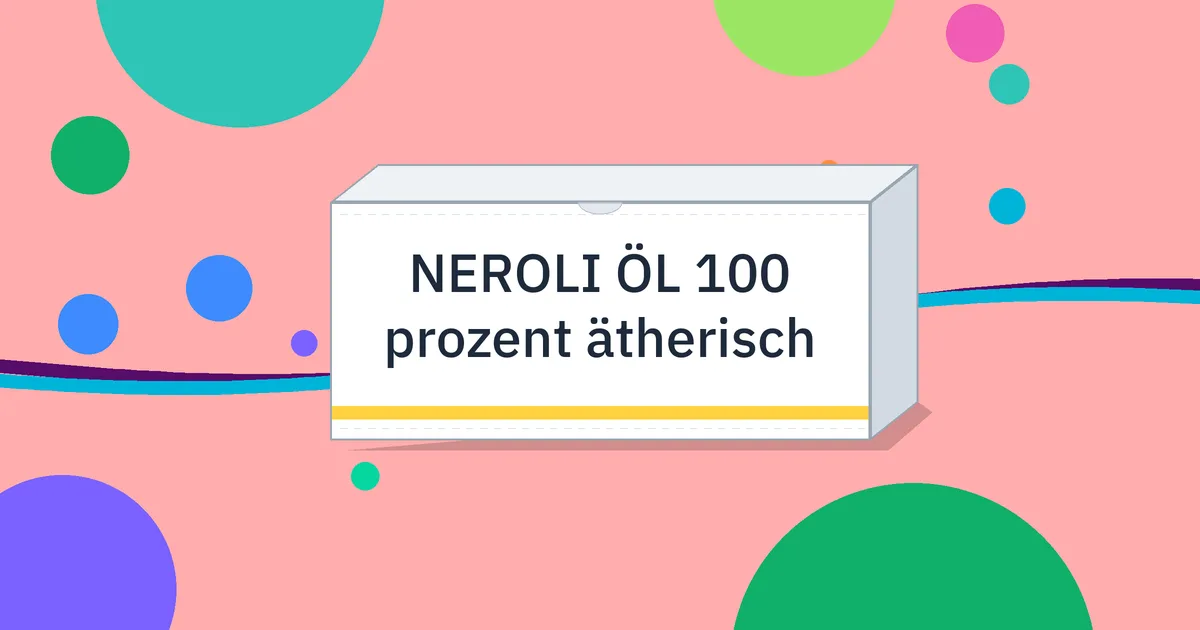 Symbolbild: Packung mit der Aufschrift NEROLI ÖL 100 prozent ätherisch (PZN 01991599) – Verfügbarkeit und Bezug in Apotheken in Frankfurt am Main