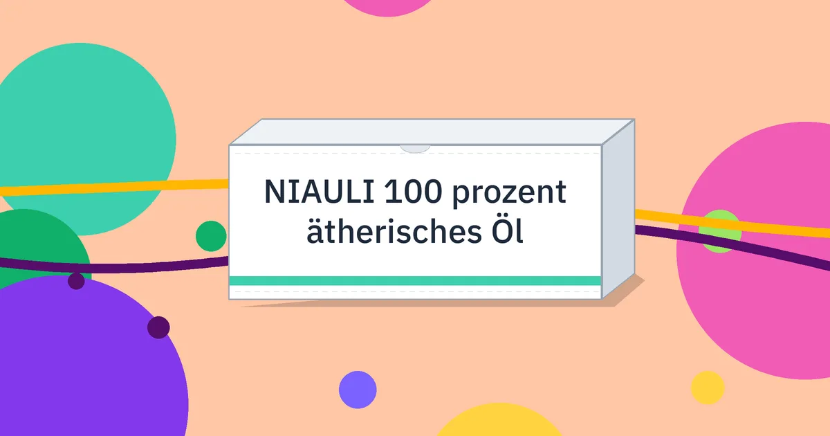 Symbolbild: Packung mit der Aufschrift NIAULI 100 prozent ätherisches Öl (PZN 07206029) – Verfügbarkeit und Bezug in Apotheken in Frankfurt am Main