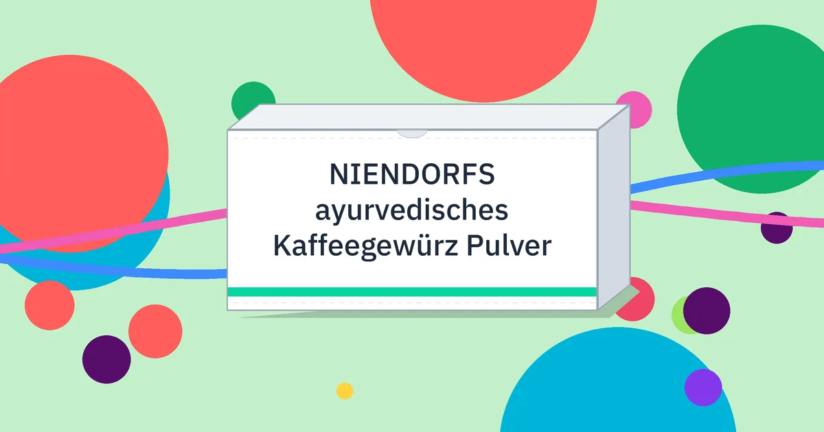 Symbolbild: Packung mit der Aufschrift NIENDORFS ayurvedisches Kaffeegewürz Pulver (PZN 18224800) – Verfügbarkeit und Bezug in Apotheken in Frankfurt am Main