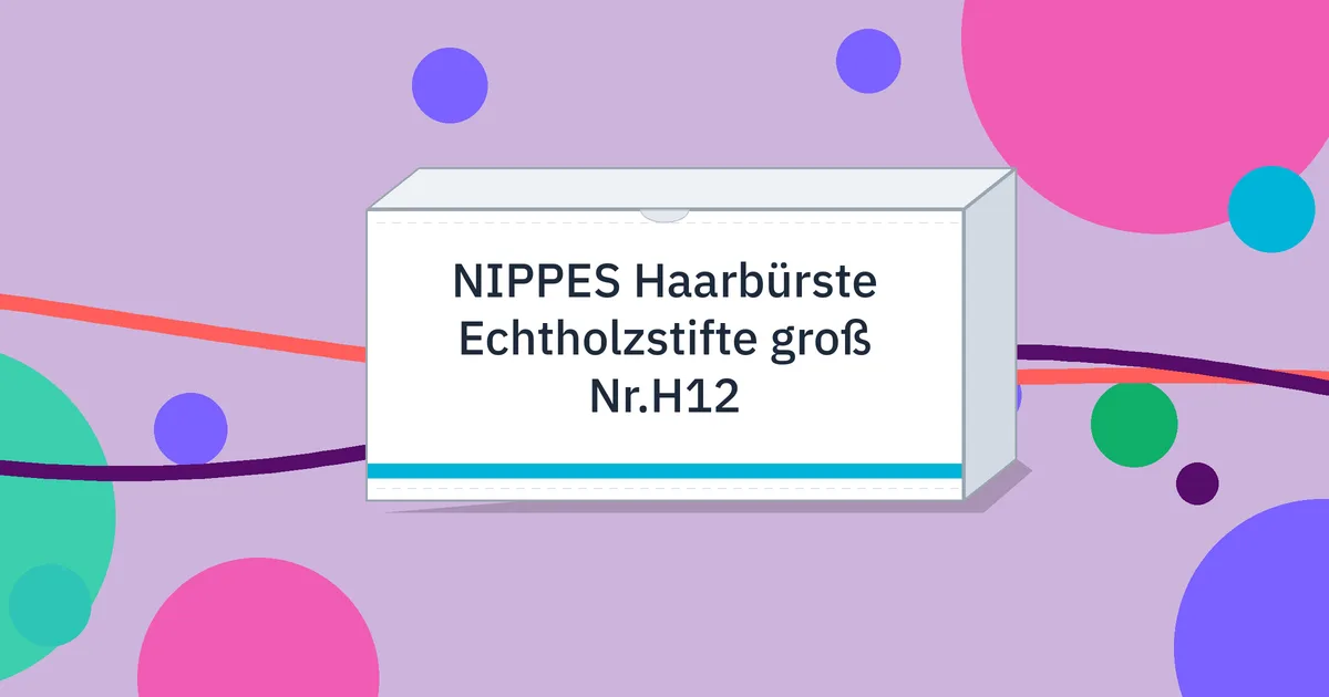 Symbolbild: Packung mit der Aufschrift NIPPES Haarbürste Echtholzstifte groß Nr.H12 (PZN 13880296) – Verfügbarkeit und Bezug in Apotheken in Frankfurt am Main