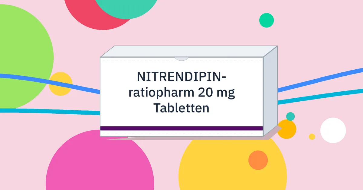 Symbolbild: Packung mit der Aufschrift NITRENDIPIN-ratiopharm 20 mg Tabletten (PZN 08699287) – Verfügbarkeit und Bezug in Apotheken in Frankfurt am Main