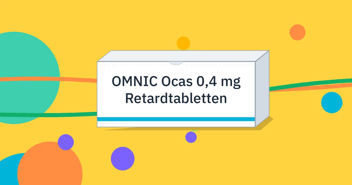 Symbolbild: Packung mit der Aufschrift OMNIC Ocas 0,4 mg Retardtabletten (PZN 02649561) – Verfügbarkeit und Bezug in Apotheken in Frankfurt am Main