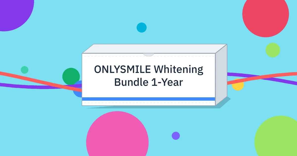 Symbolbild: Packung mit der Aufschrift ONLYSMILE Whitening Bundle 1-Year (PZN 20791357) – Verfügbarkeit und Bezug in Apotheken in Frankfurt am Main
