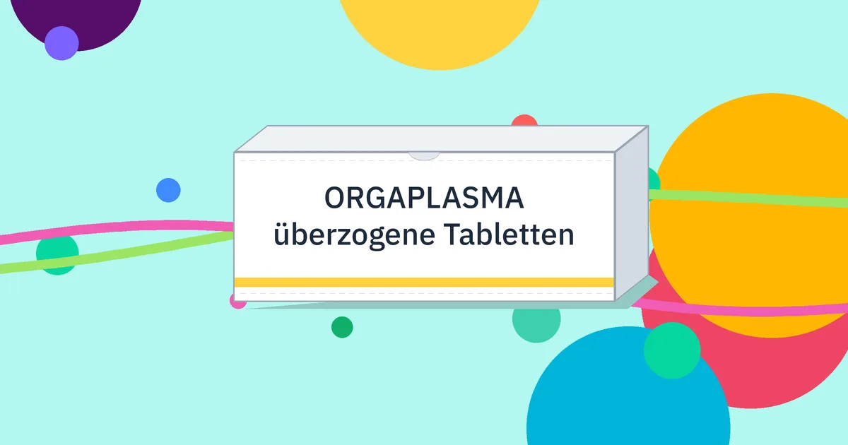 Symbolbild: Packung mit der Aufschrift ORGAPLASMA überzogene Tabletten (PZN 04586244) – Verfügbarkeit und Bezug in Apotheken in Frankfurt am Main