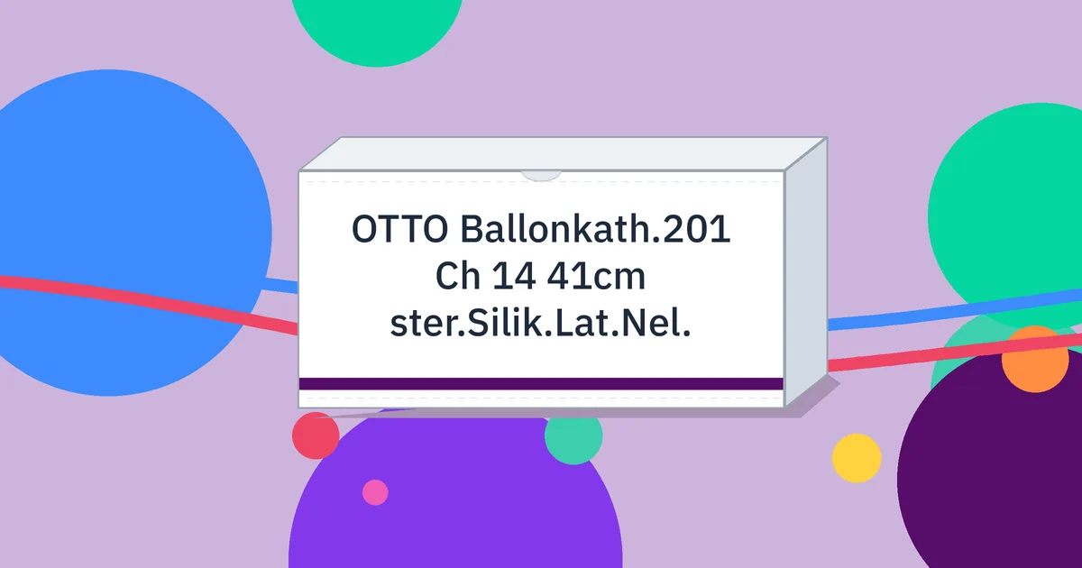 Symbolbild: Packung mit der Aufschrift OTTO Ballonkath.201 Ch 14 41cm ster.Silik.Lat.Nel. (PZN 01398401) – Verfügbarkeit und Bezug in Apotheken in Frankfurt am Main