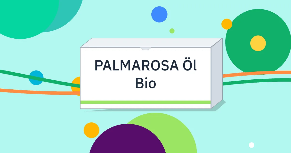 Symbolbild: Packung mit der Aufschrift PALMAROSA Öl Bio (PZN 07508919) – Verfügbarkeit und Bezug in Apotheken in Frankfurt am Main