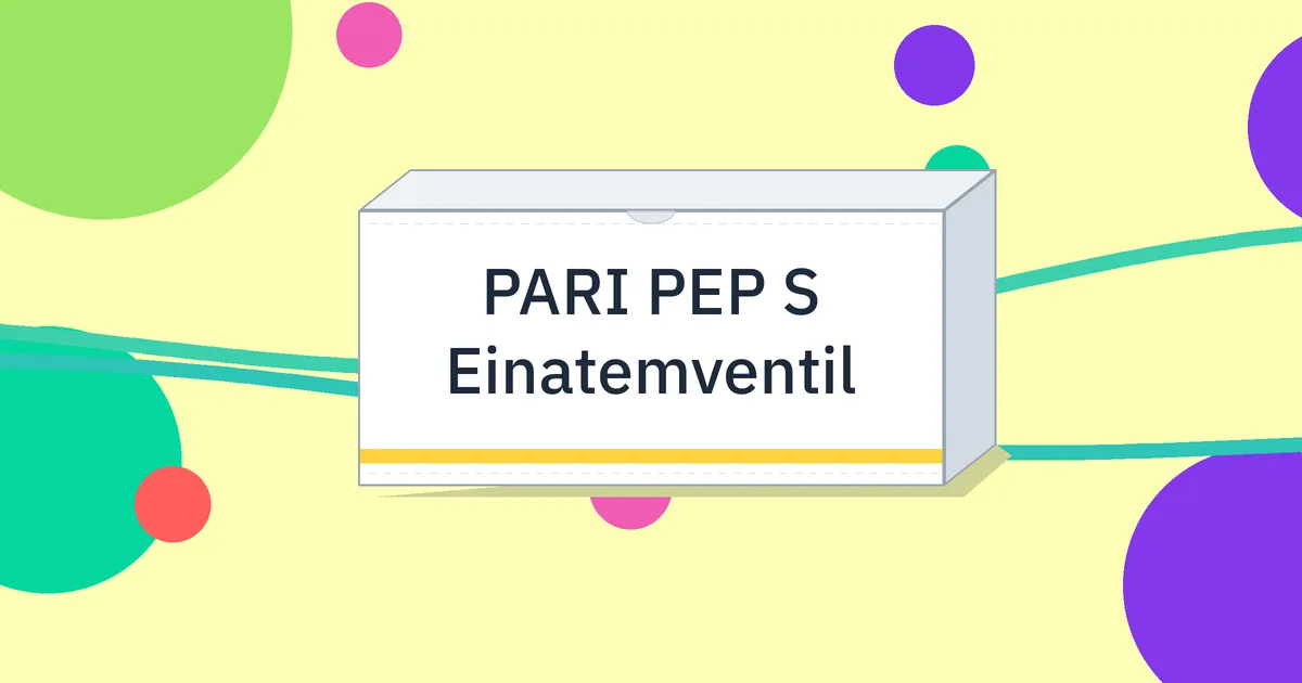 Symbolbild: Packung mit der Aufschrift PARI PEP S Einatemventil (PZN 01905074) – Verfügbarkeit und Bezug in Apotheken in Frankfurt am Main