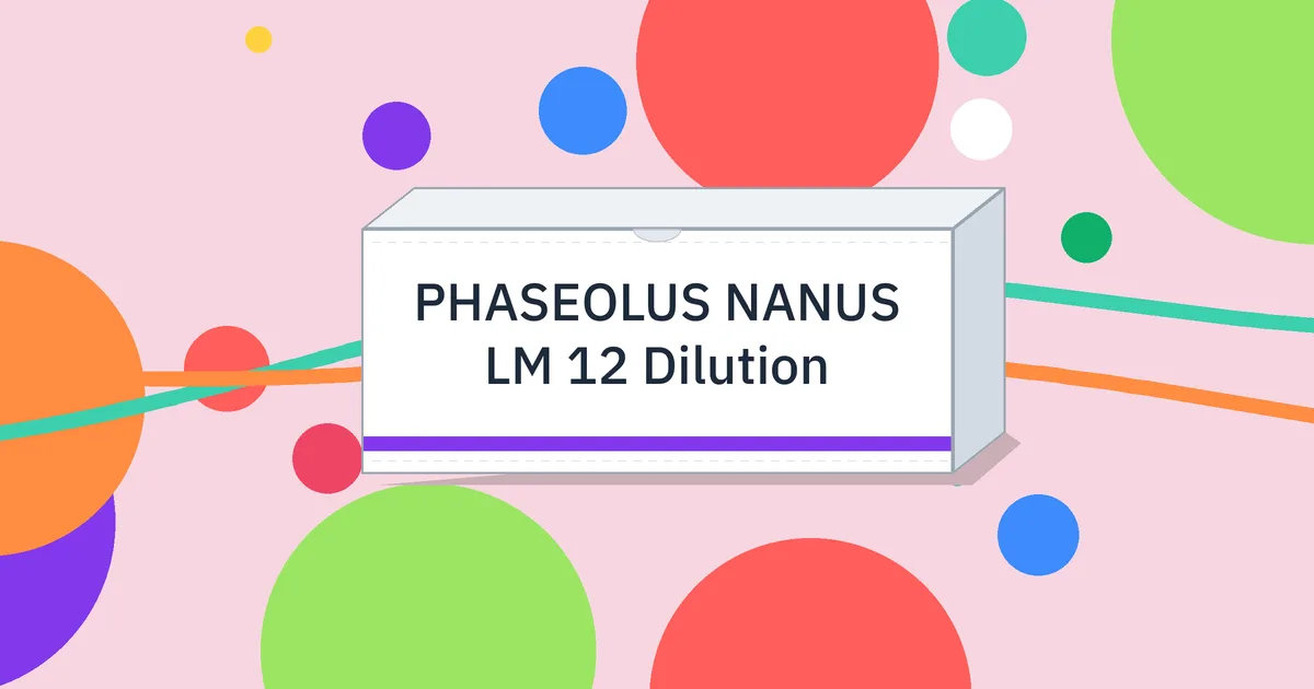 Symbolbild: Packung mit der Aufschrift PHASEOLUS NANUS LM 12 Dilution (PZN 13636952) – Verfügbarkeit und Bezug in Apotheken in Frankfurt am Main