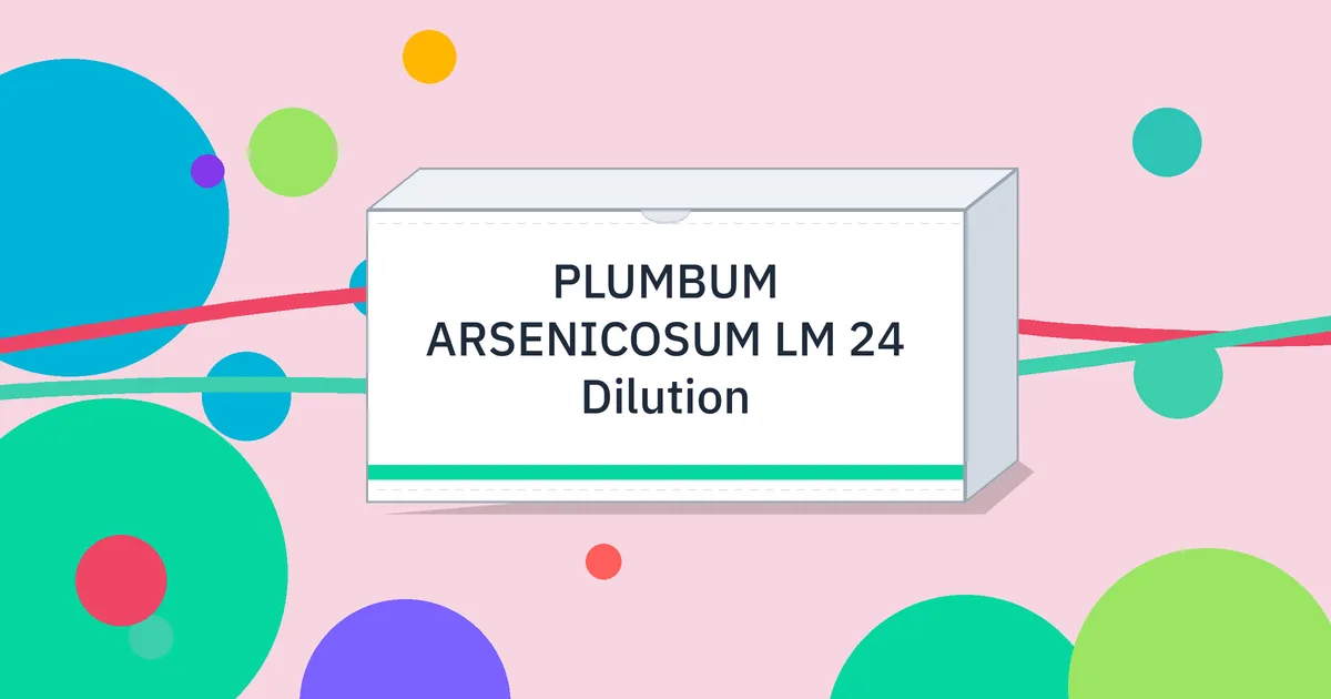 Symbolbild: Packung mit der Aufschrift PLUMBUM ARSENICOSUM LM 24 Dilution (PZN 13039452) – Verfügbarkeit und Bezug in Apotheken in Frankfurt am Main