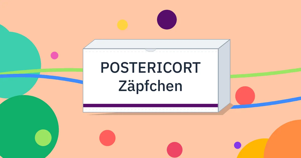 Symbolbild: Packung mit der Aufschrift POSTERICORT Zäpfchen (PZN 10215291) – Verfügbarkeit und Bezug in Apotheken in Frankfurt am Main