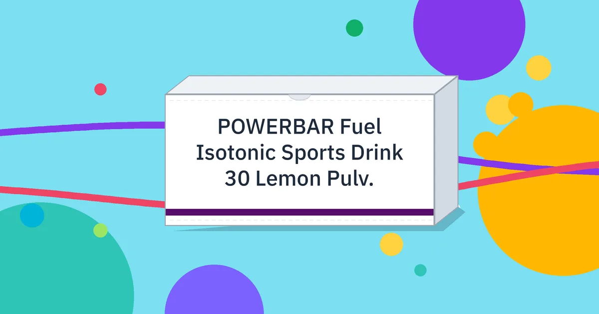 Symbolbild: Packung mit der Aufschrift POWERBAR Fuel Isotonic Sports Drink 30 Lemon Pulv. (PZN 19228740) – Verfügbarkeit und Bezug in Apotheken in Frankfurt am Main