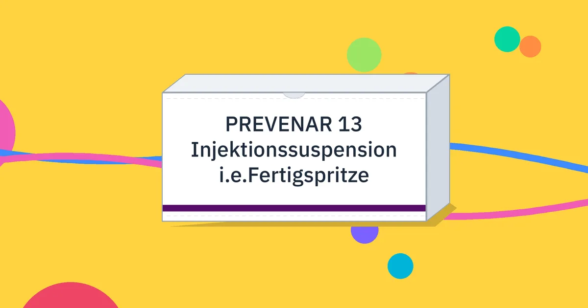 Symbolbild: Packung mit der Aufschrift PREVENAR 13 Injektionssuspension i.e.Fertigspritze (PZN 13830909) – Verfügbarkeit und Bezug in Apotheken in Frankfurt am Main