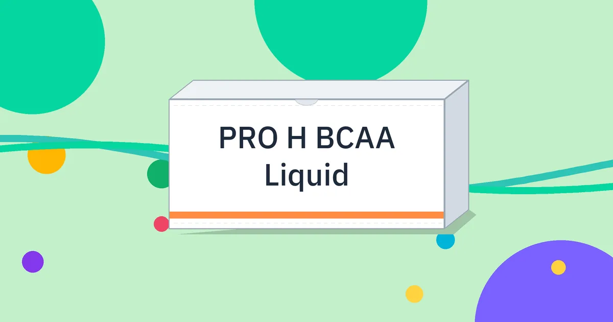 Symbolbild: Packung mit der Aufschrift PRO H BCAA Liquid (PZN 10029565) – Verfügbarkeit und Bezug in Apotheken in Frankfurt am Main
