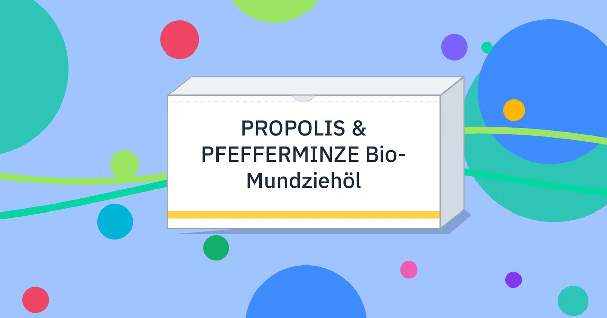 Symbolbild: Packung mit der Aufschrift PROPOLIS & PFEFFERMINZE Bio-Mundziehöl (PZN 16400865) – Verfügbarkeit und Bezug in Apotheken in Frankfurt am Main