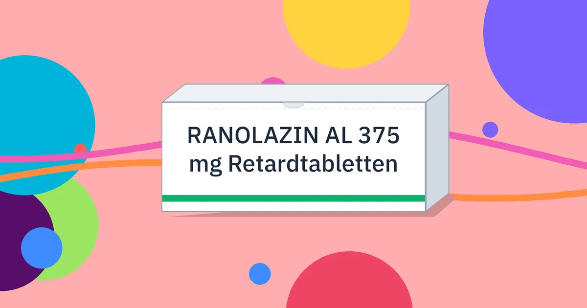 Symbolbild: Packung mit der Aufschrift RANOLAZIN AL 375 mg Retardtabletten (PZN 20019042) – Verfügbarkeit und Bezug in Apotheken in Frankfurt am Main
