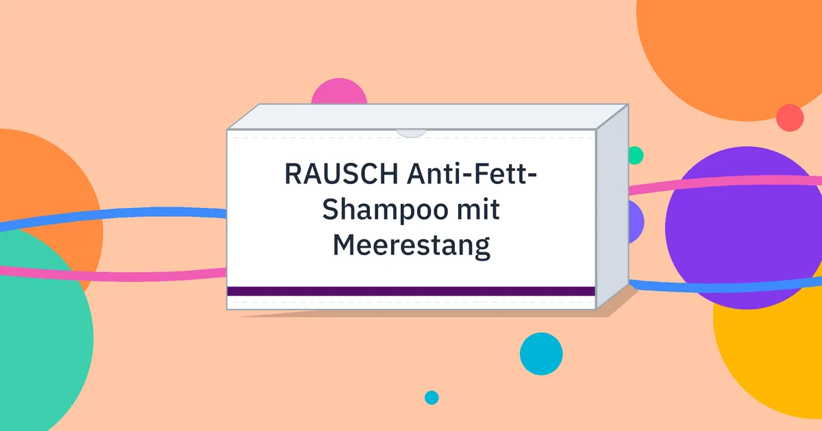 Symbolbild: Packung mit der Aufschrift RAUSCH Anti-Fett-Shampoo mit Meerestang (PZN 18742446) – Verfügbarkeit und Bezug in Apotheken in Frankfurt am Main