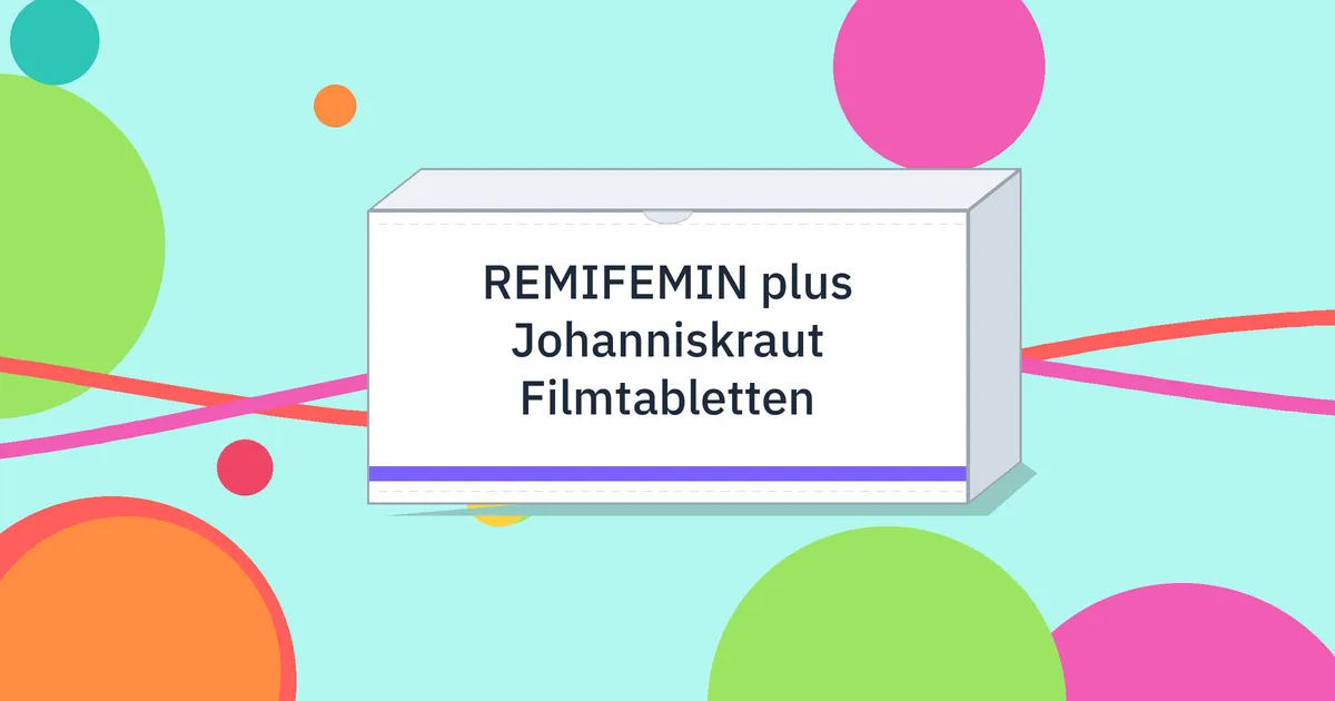 Symbolbild: Packung mit der Aufschrift REMIFEMIN plus Johanniskraut Filmtabletten (PZN 16156069) – Verfügbarkeit und Bezug in Apotheken in Frankfurt am Main