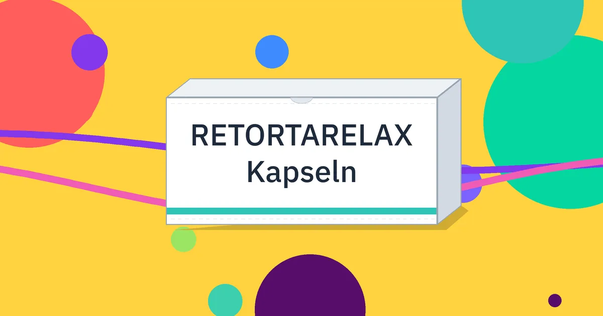 Symbolbild: Packung mit der Aufschrift RETORTARELAX Kapseln (PZN 19507693) – Verfügbarkeit und Bezug in Apotheken in Frankfurt am Main