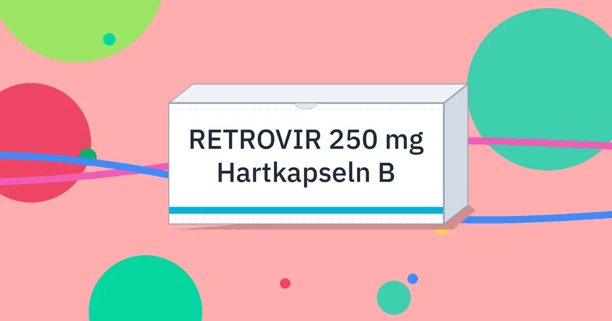 Symbolbild: Packung mit der Aufschrift RETROVIR 250 mg Hartkapseln B (PZN 07355479) – Verfügbarkeit und Bezug in Apotheken in Frankfurt am Main