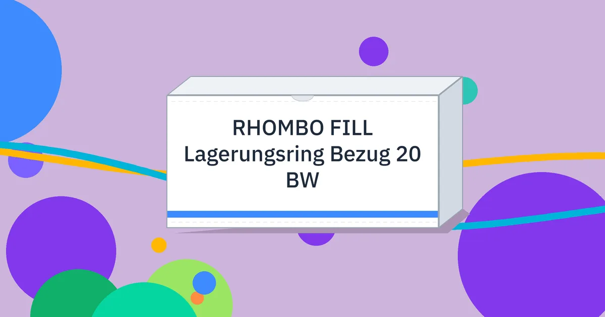 Symbolbild: Packung mit der Aufschrift RHOMBO FILL Lagerungsring Bezug 20 BW (PZN 03948248) – Verfügbarkeit und Bezug in Apotheken in Frankfurt am Main