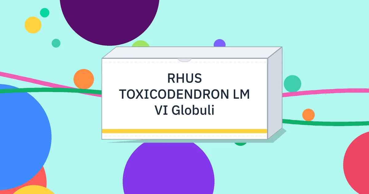 Symbolbild: Packung mit der Aufschrift RHUS TOXICODENDRON LM VI Globuli (PZN 02659950) – Verfügbarkeit und Bezug in Apotheken in Frankfurt am Main