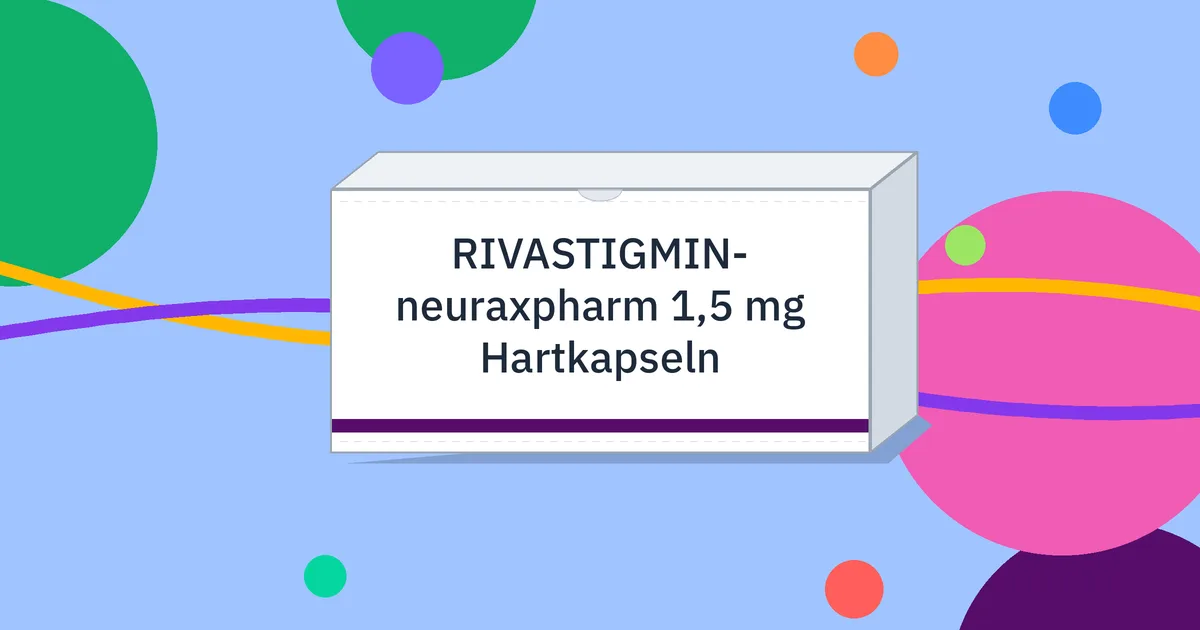 Symbolbild: Packung mit der Aufschrift RIVASTIGMIN-neuraxpharm 1,5 mg Hartkapseln (PZN 09750808) – Verfügbarkeit und Bezug in Apotheken in Frankfurt am Main